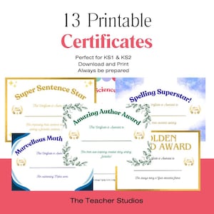 Printable Certificates for Kids | English, Maths, Science & Friendship ...