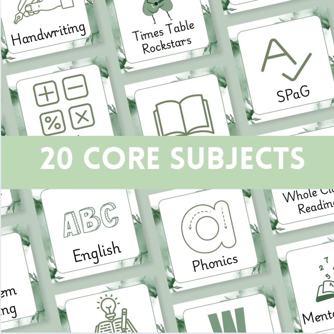 Visual Timetable Botanical Editable – 90+ Routine Cards KS1 KS2 | Calm ...