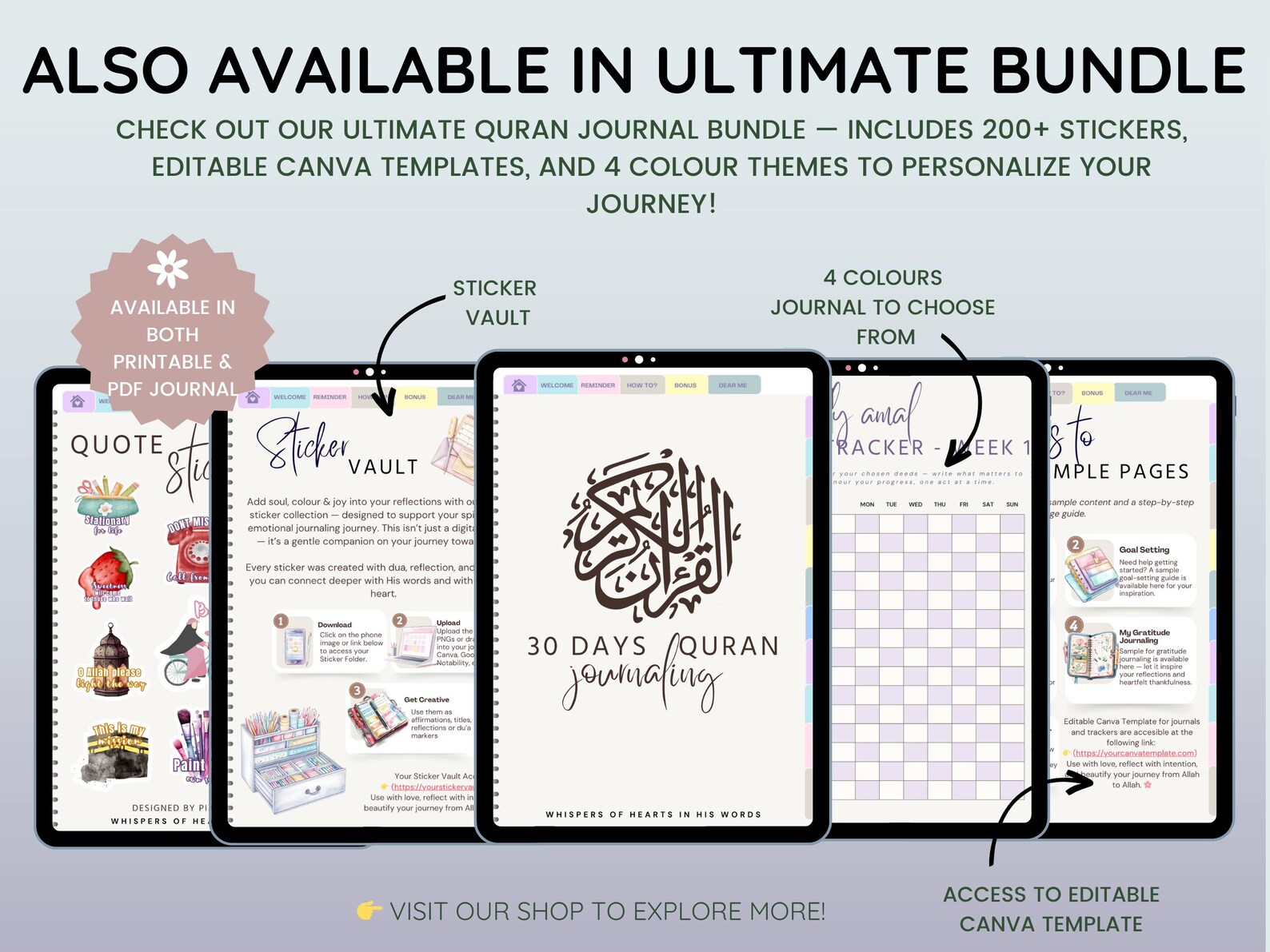 30-day Quran Journal (basic Edition) | Printable PDF, Emotional Healing ...