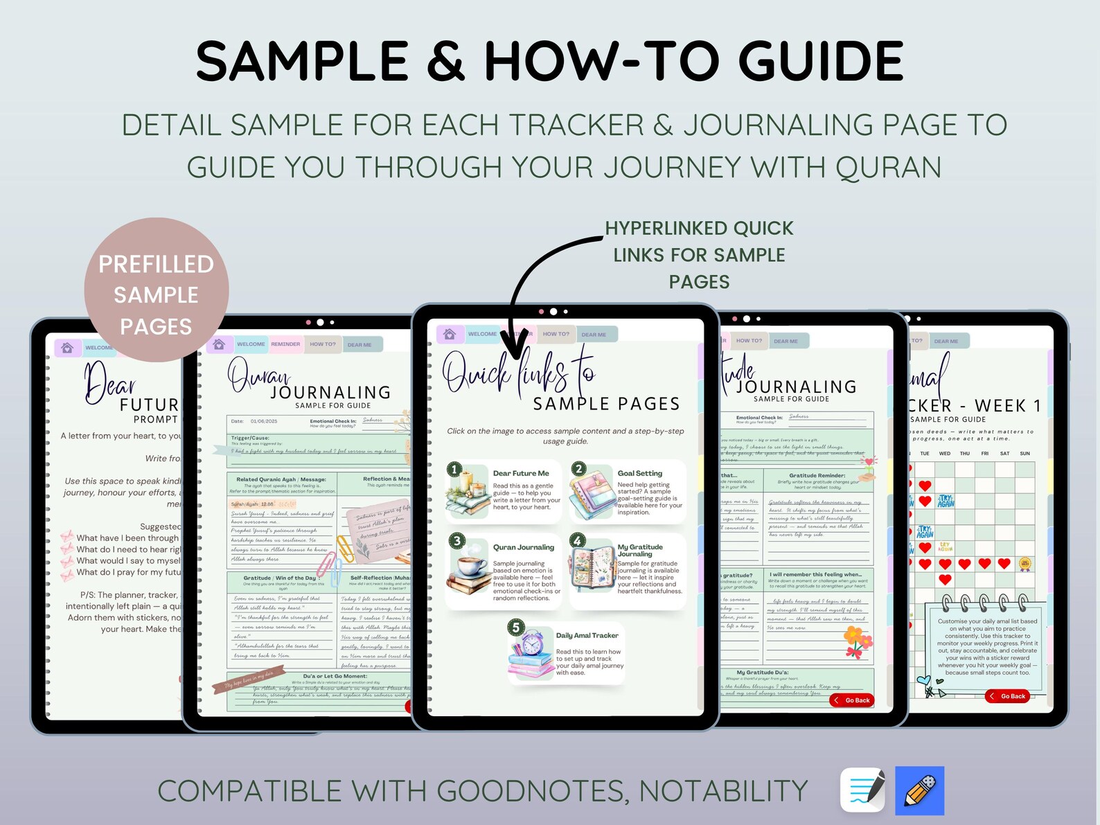 30-day Quran Journal (basic Edition) | Printable PDF, Emotional Healing ...