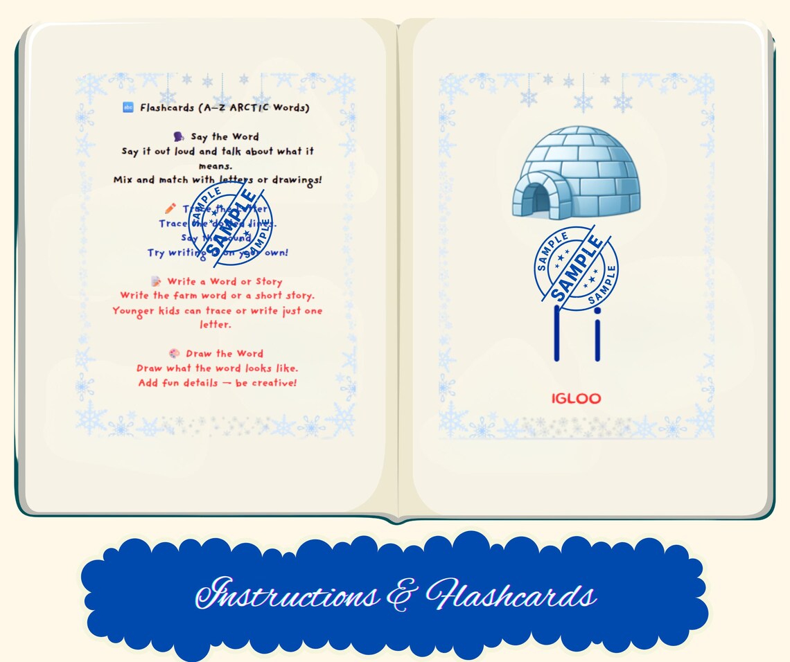 ABC Arctic Activity Sheets • Printable PDF for Kids • 8.5"x11" • Fun ...