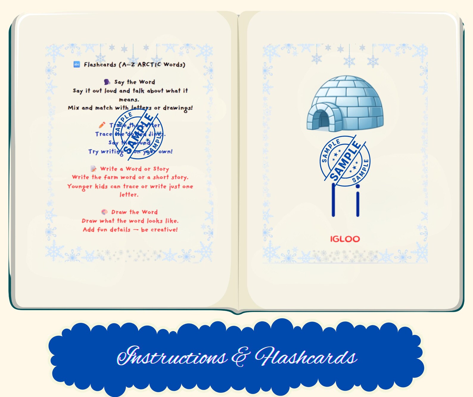 ABC Arctic Activity Sheets • Printable PDF for Kids • 8.5"x11" • Fun ...