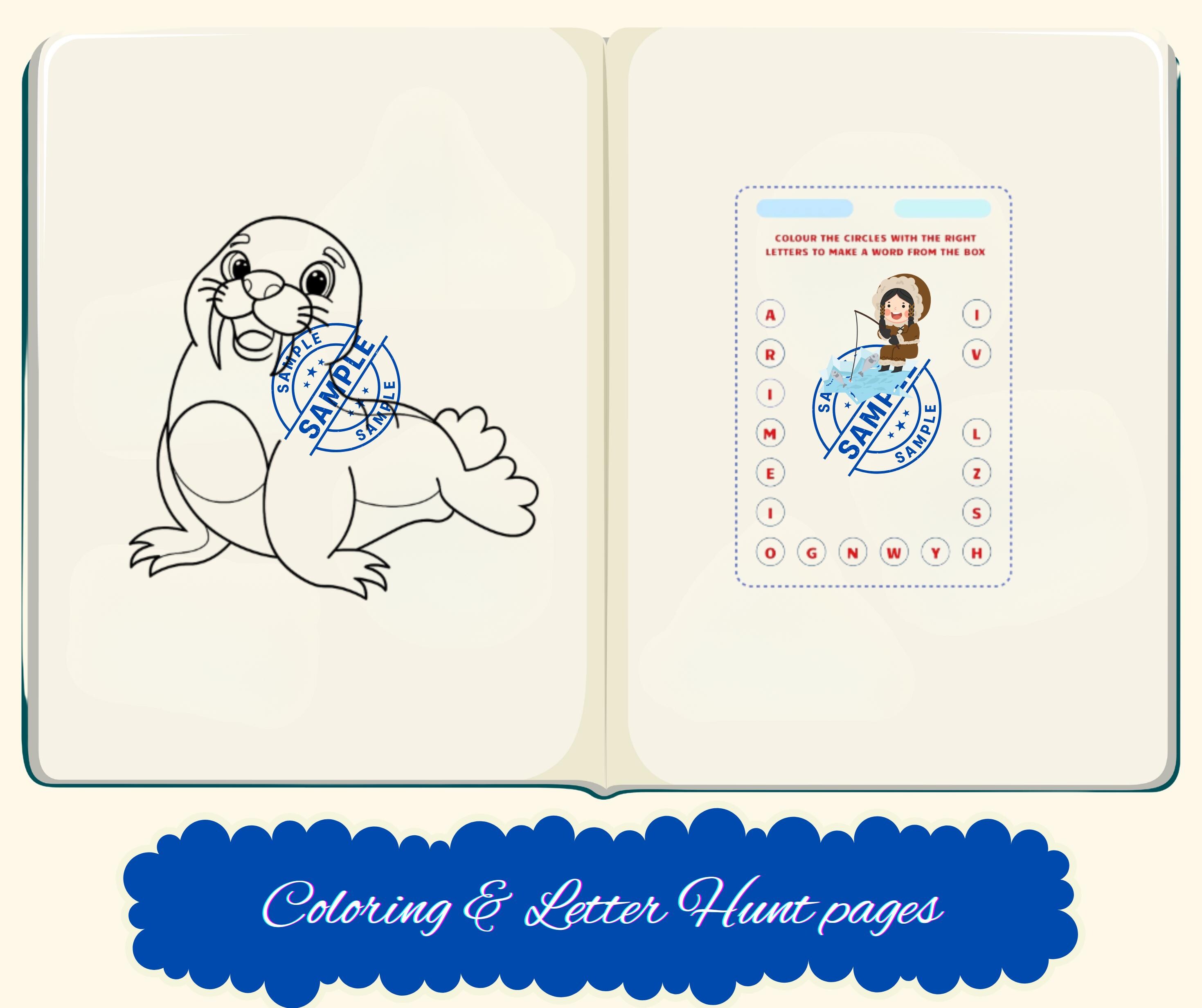 ABC Arctic Activity Sheets • Printable PDF for Kids • 8.5"x11" • Fun ...