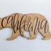 California Bear Wooden Sign Hand Lettered Calligraphy Custom Made Wall ...