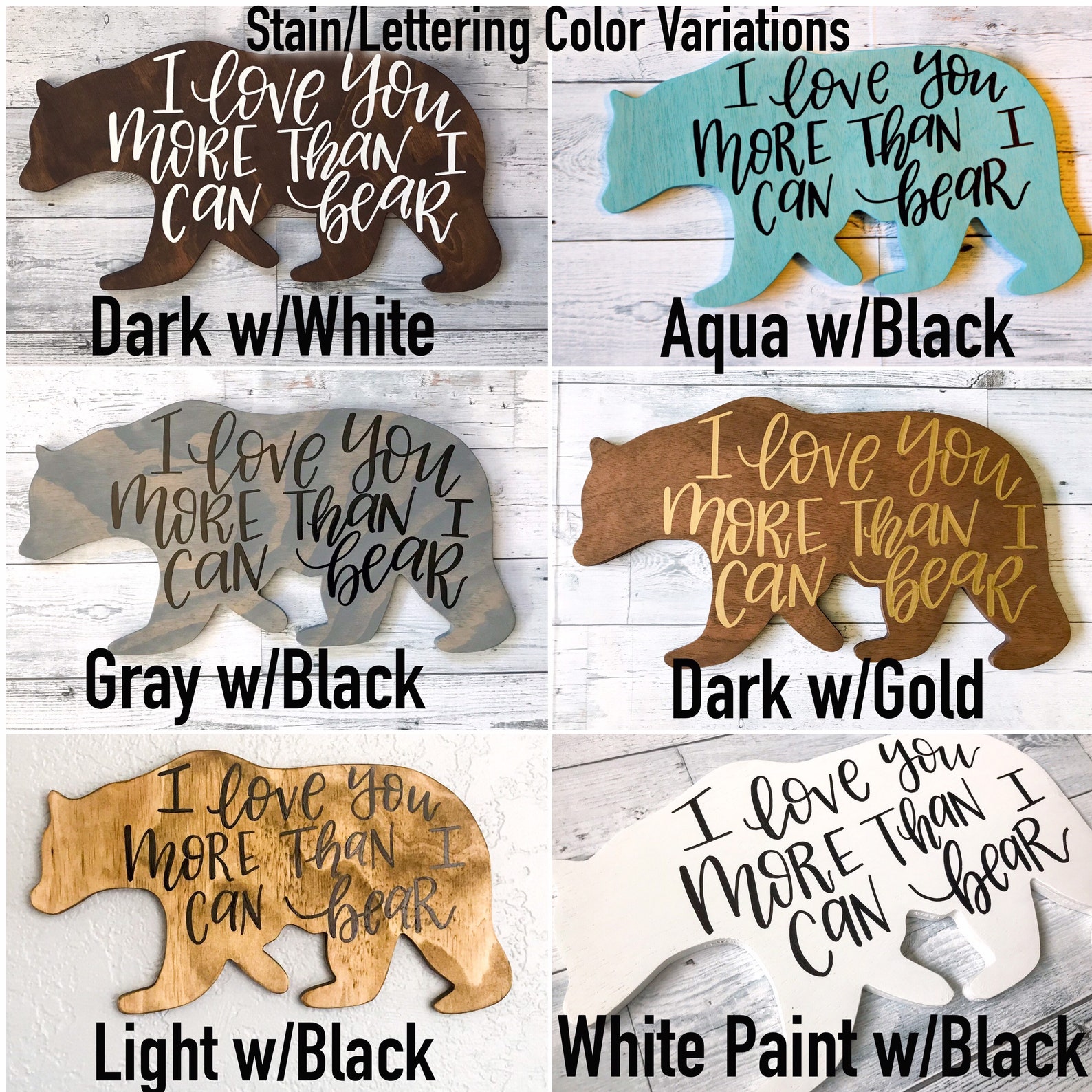 Wood Bear Sign Bear Wall Art Wooden Bear Cutout Nursery | Etsy