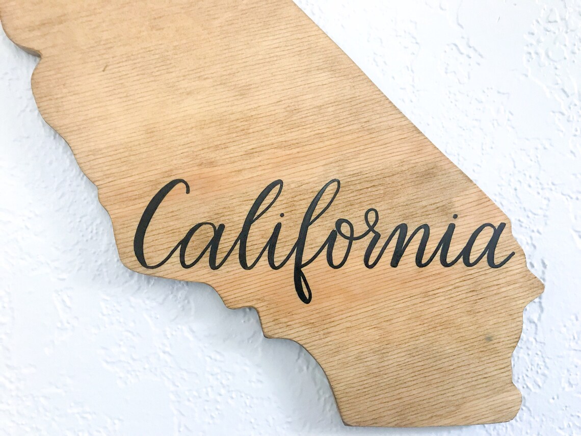 California Sign Wooden California Cutout California - Etsy