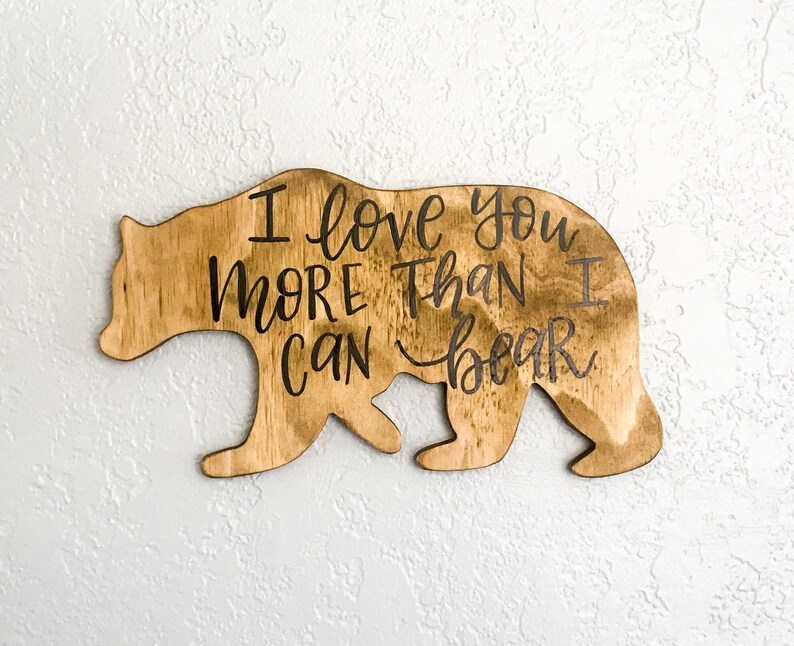 Wood Bear Sign Bear Wall Art Wooden Bear Cutout Nursery - Etsy Ireland