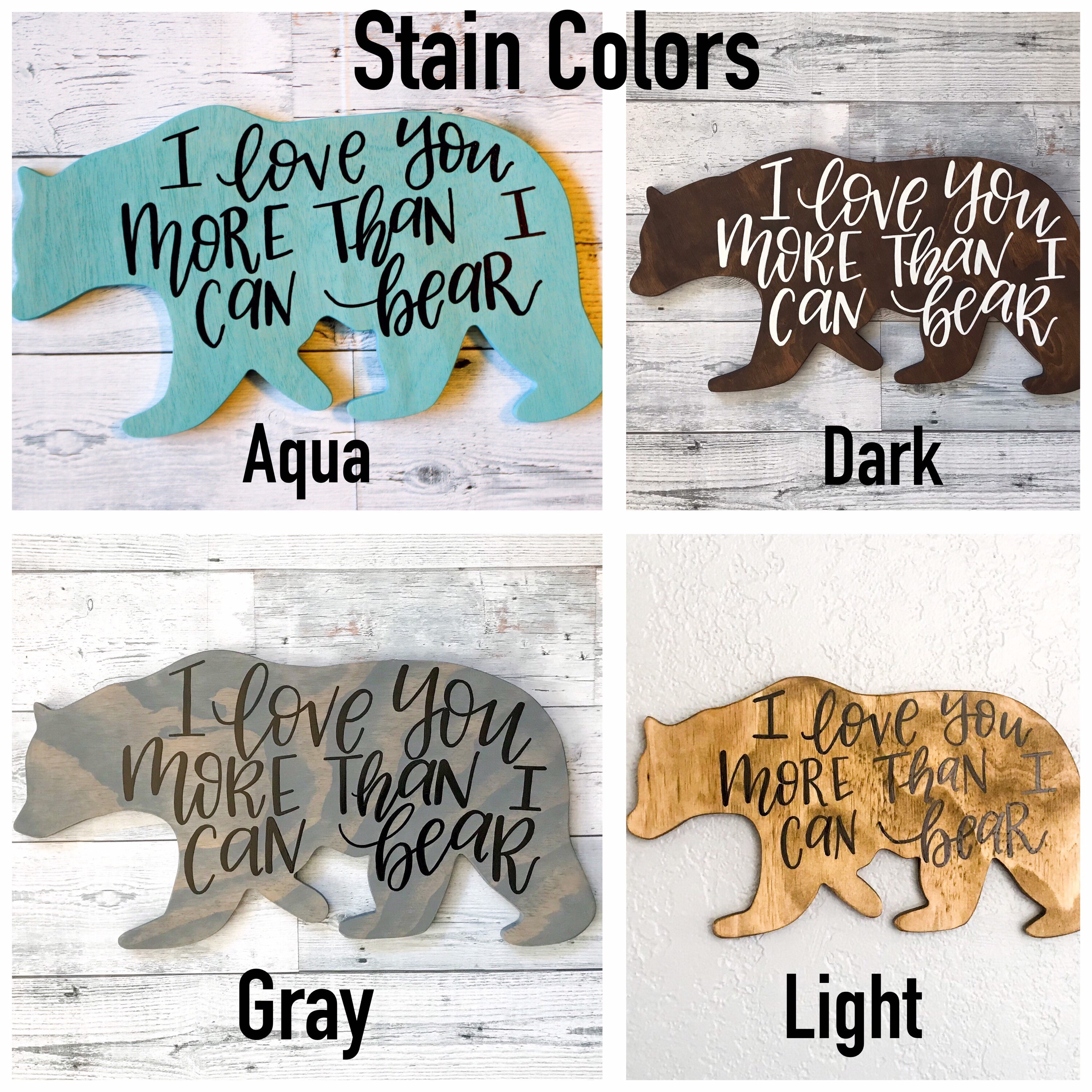 Wood Bear Sign Bear Wall Art Wooden Bear Cutout Nursery | Etsy