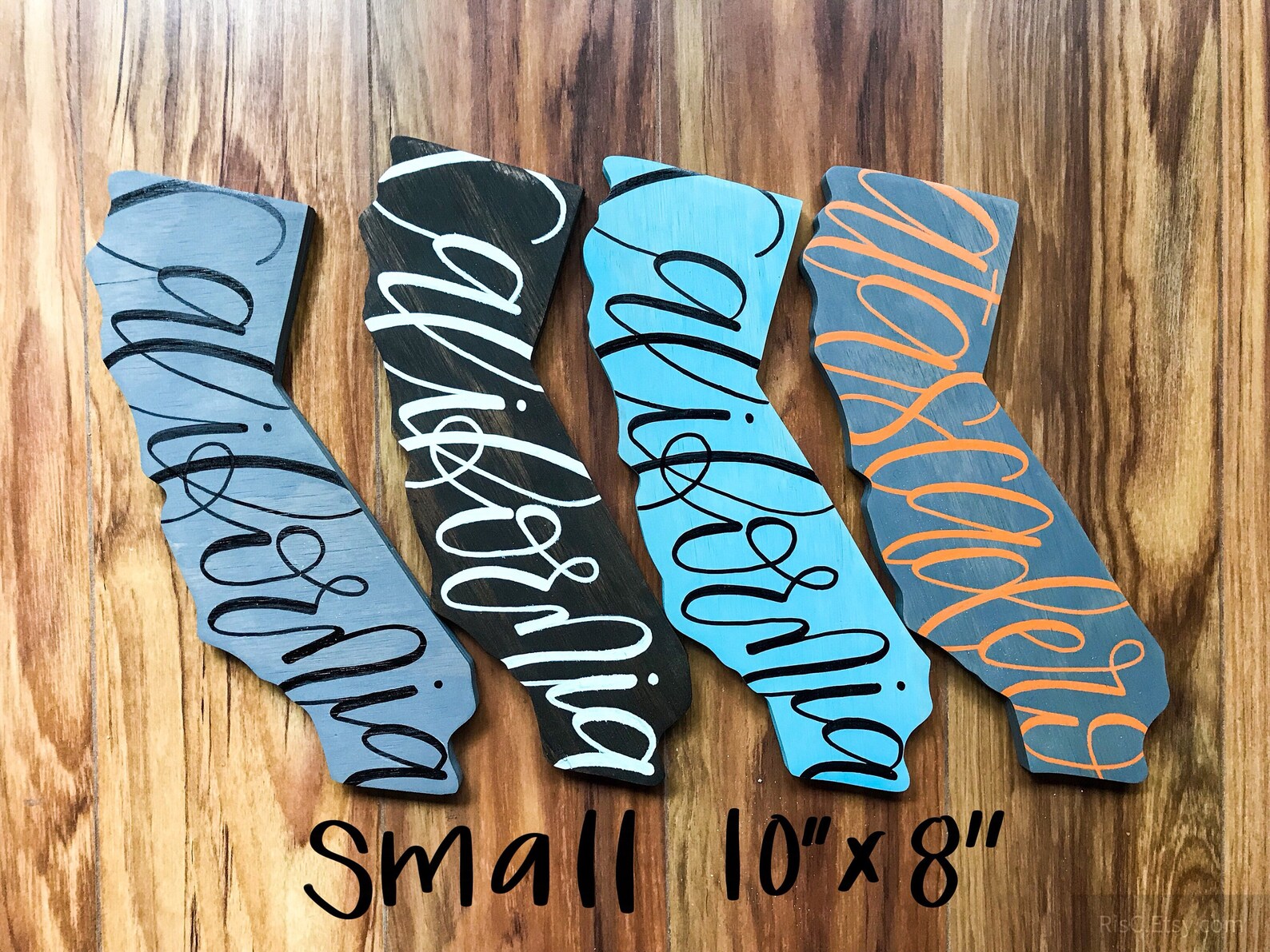 Large California Sign Hand Lettered Calligraphy on CA Shaped | Etsy