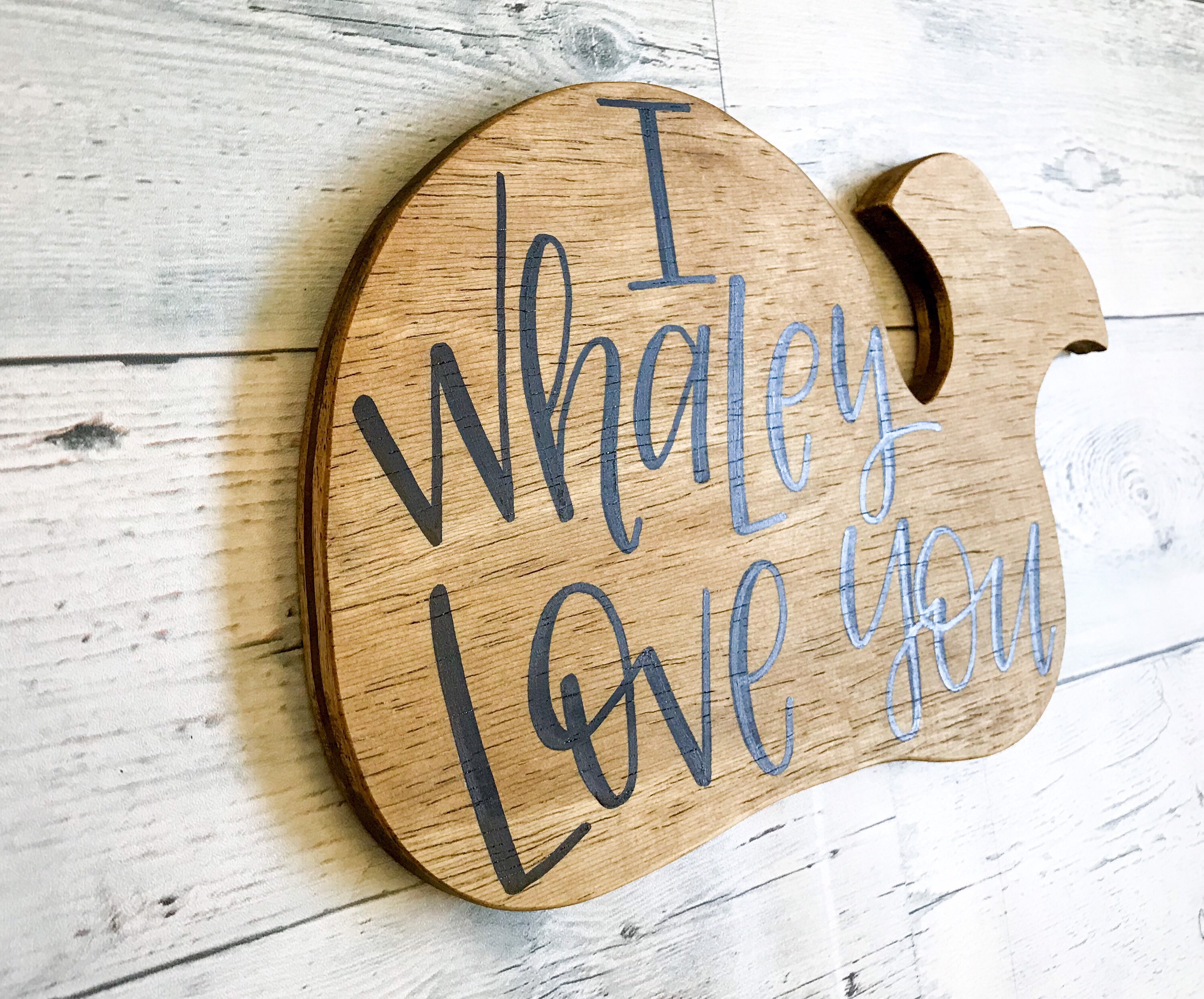 Wood Whale Sign Ocean Wall Art Wooden Whale Cutout Nursery | Etsy