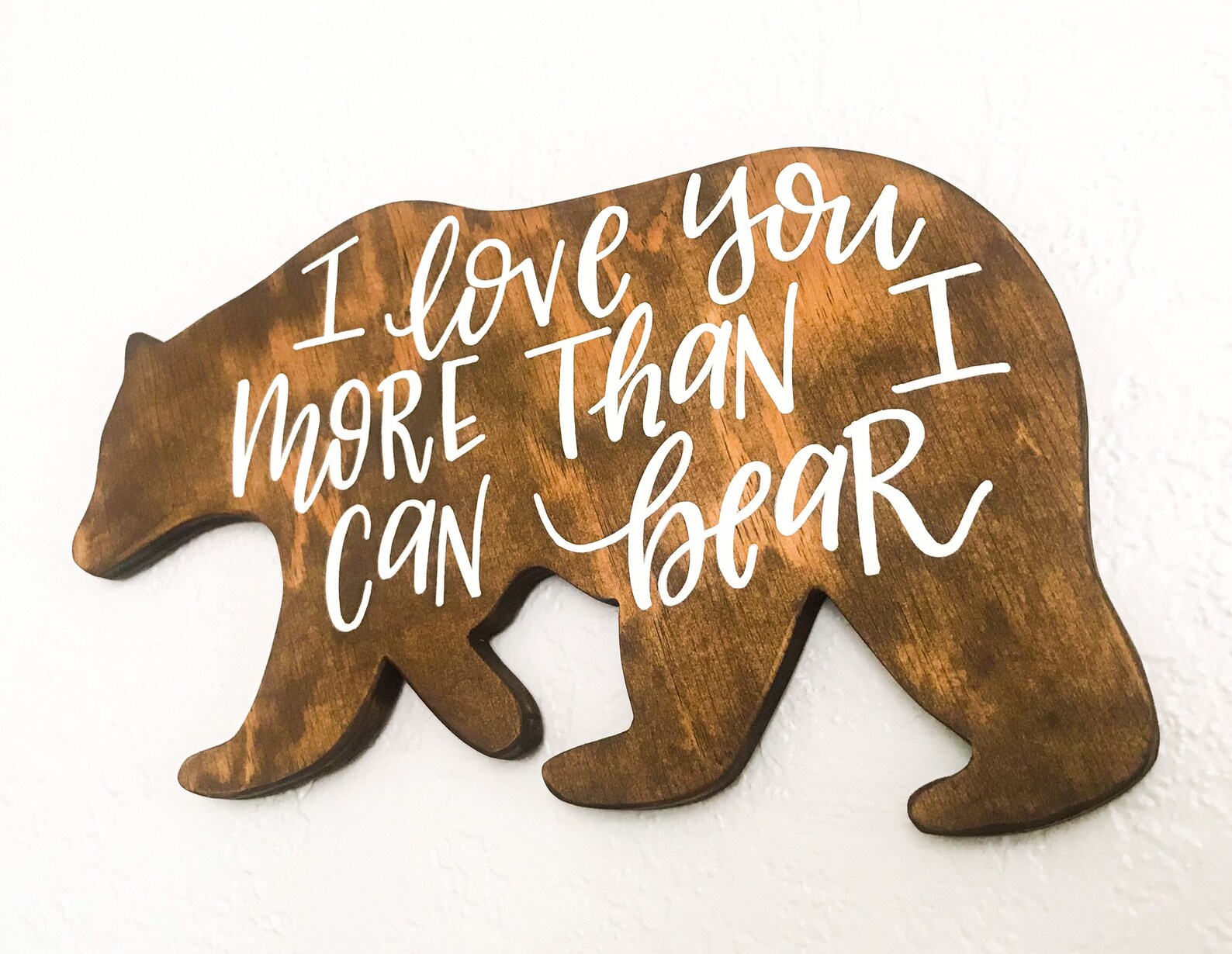 Wood Bear Sign Bear Wall Art Wooden Bear Cutout Nursery | Etsy