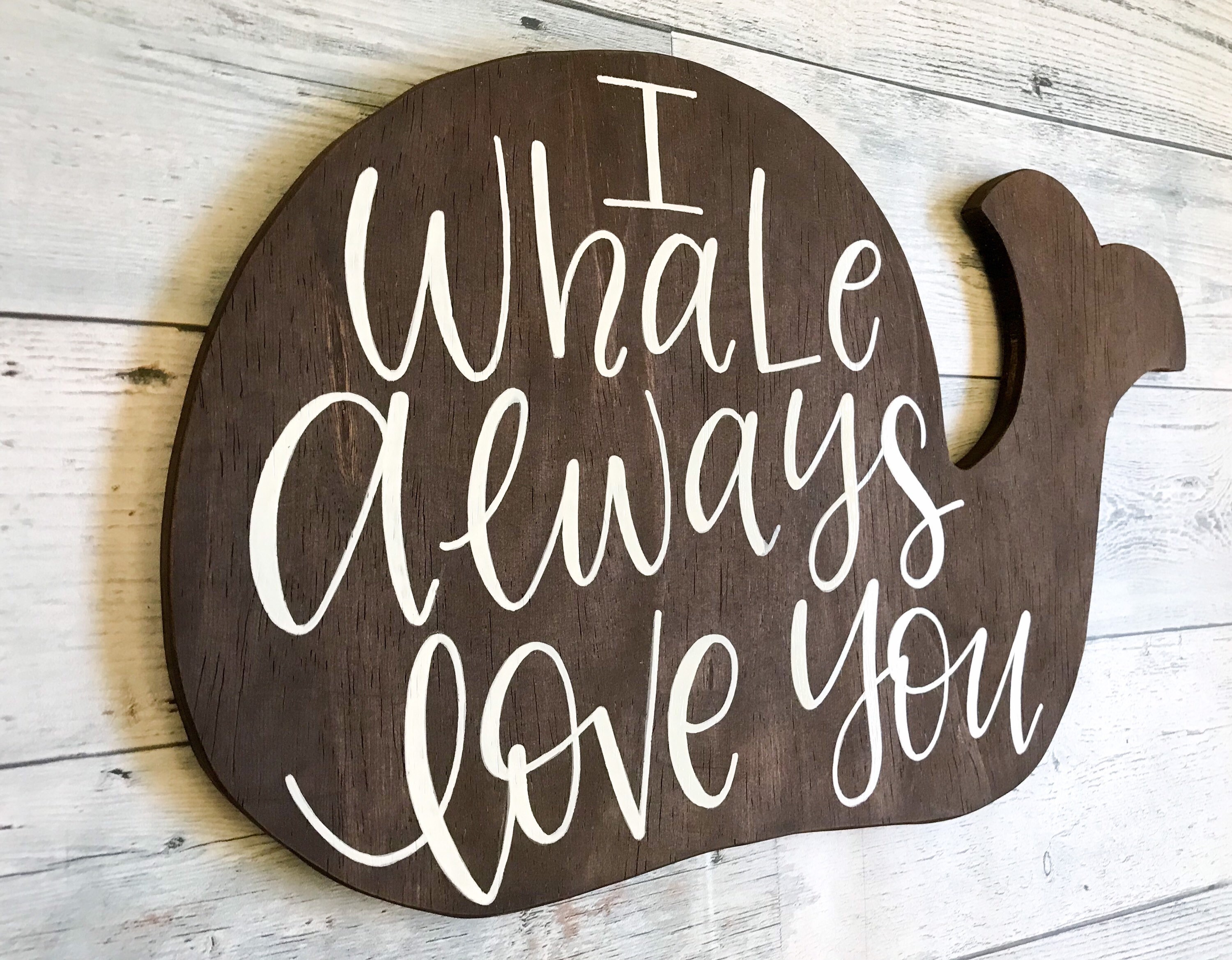 Wood Whale Sign Ocean Wall Art Wooden Whale Cutout Nursery | Etsy