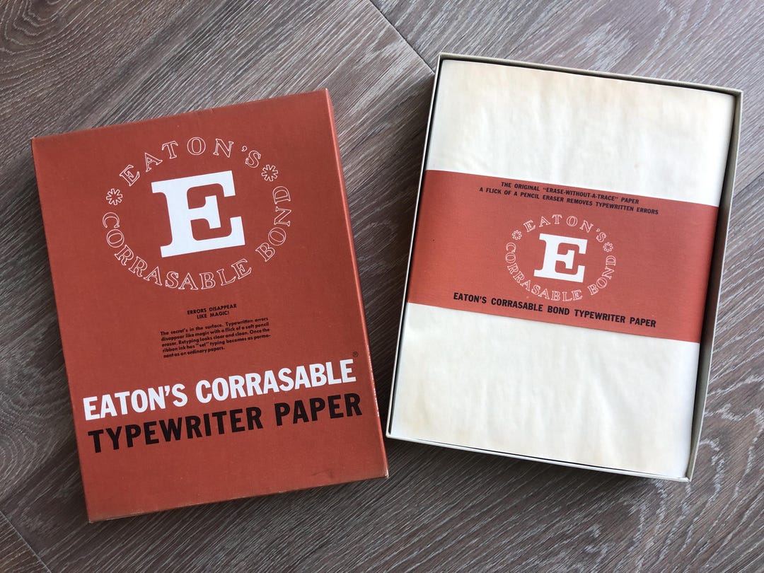 Vintage Eatons Corrasble Bond Typewriter Paper NOS 12 Sheet Pack - Etsy