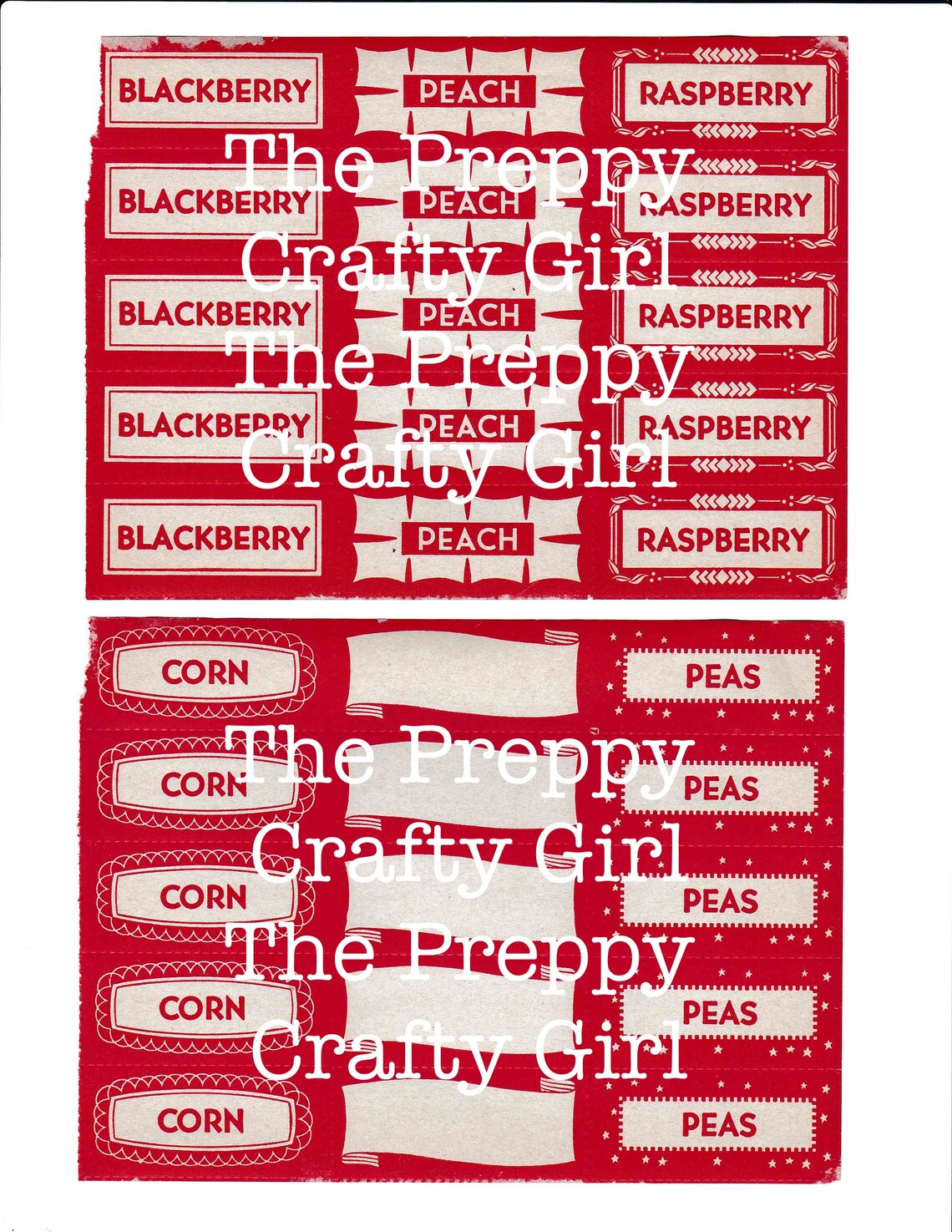 1920s Vintage Canning Labels Printable (digital Download) - Etsy