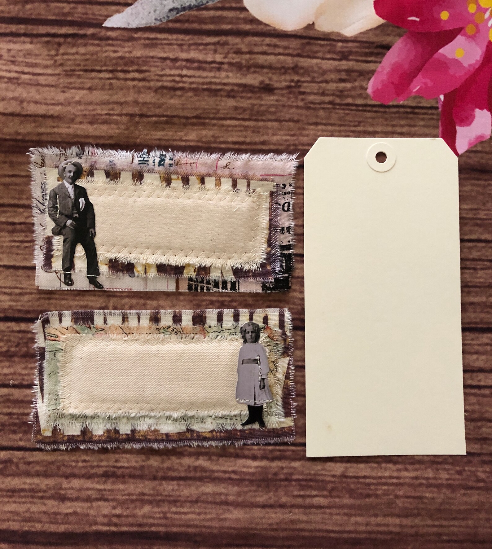 Tim Holtz Fabric Label Pockets Set Large - Etsy