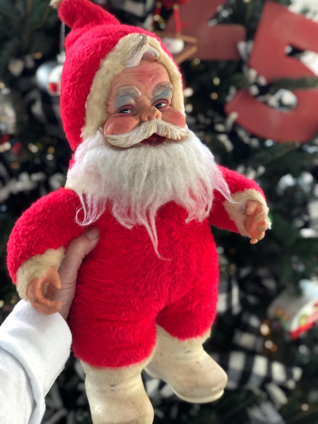 Vintage Rushton Santa Claus Plush - Etsy
