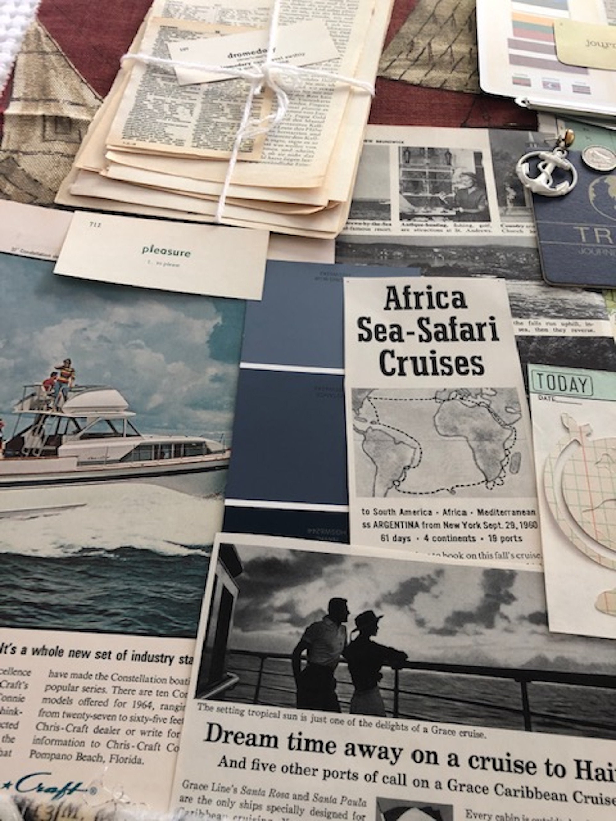 Cruise-themed Travel Ephemera Kit. Junk Journal - Etsy