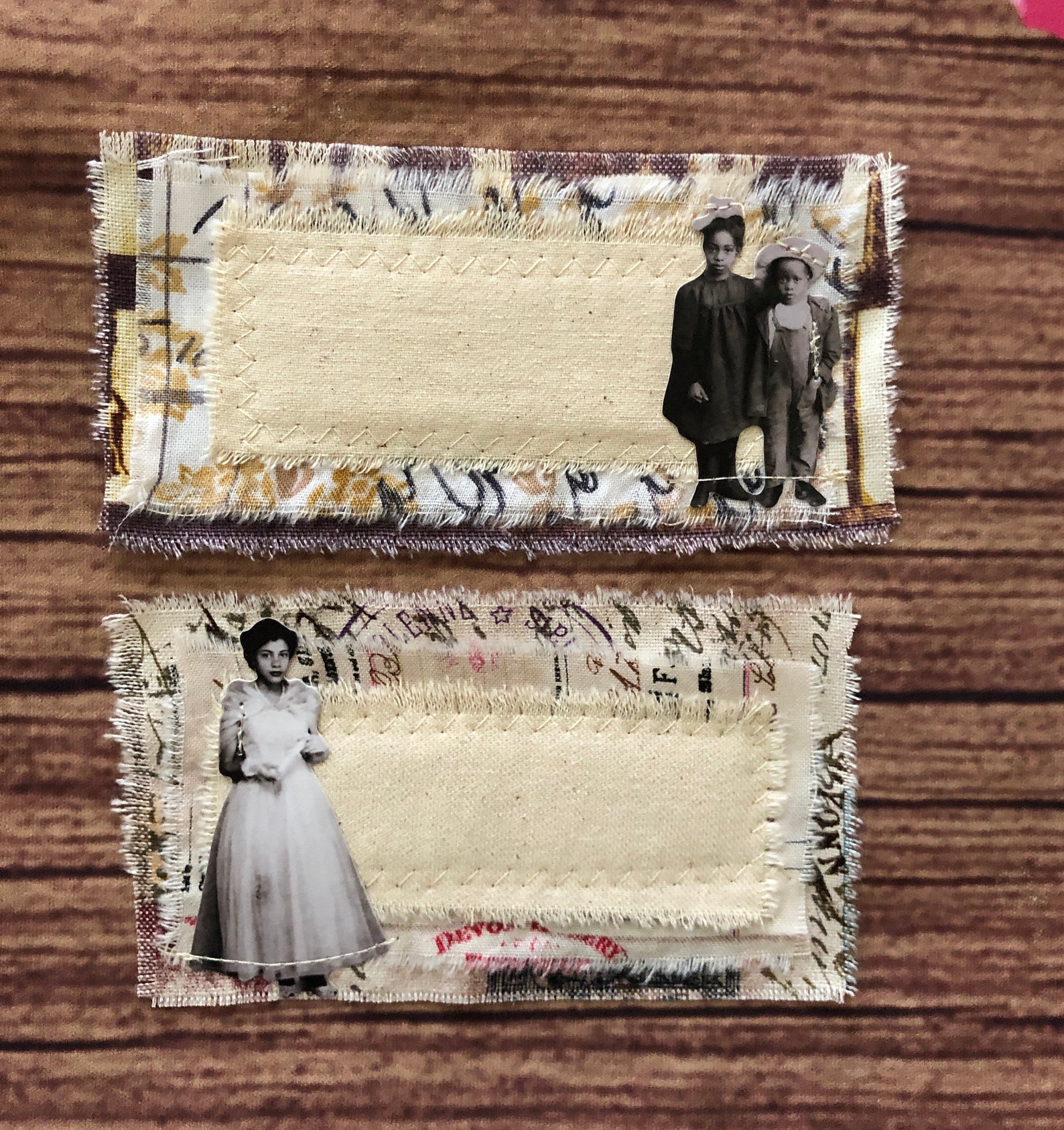 Tim Holtz Fabric Label Pockets Set Large - Etsy