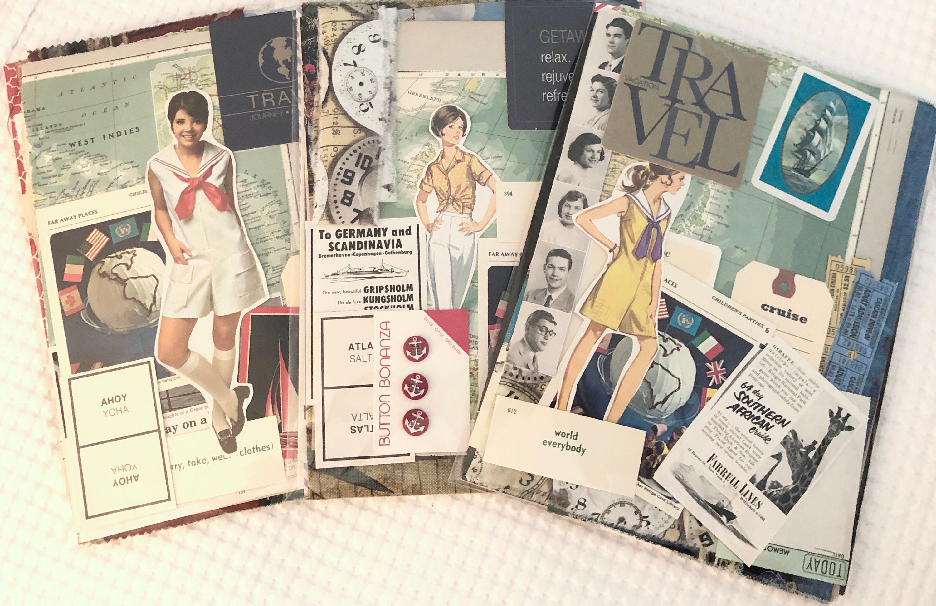 Cruise-themed Travel Ephemera Kit. Junk Journal - Etsy