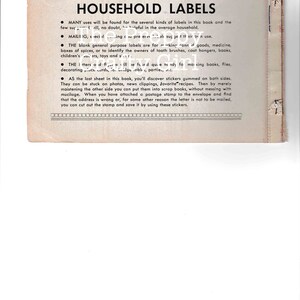 1920's Vintage Household Labels Printable Digital Download Canning ...