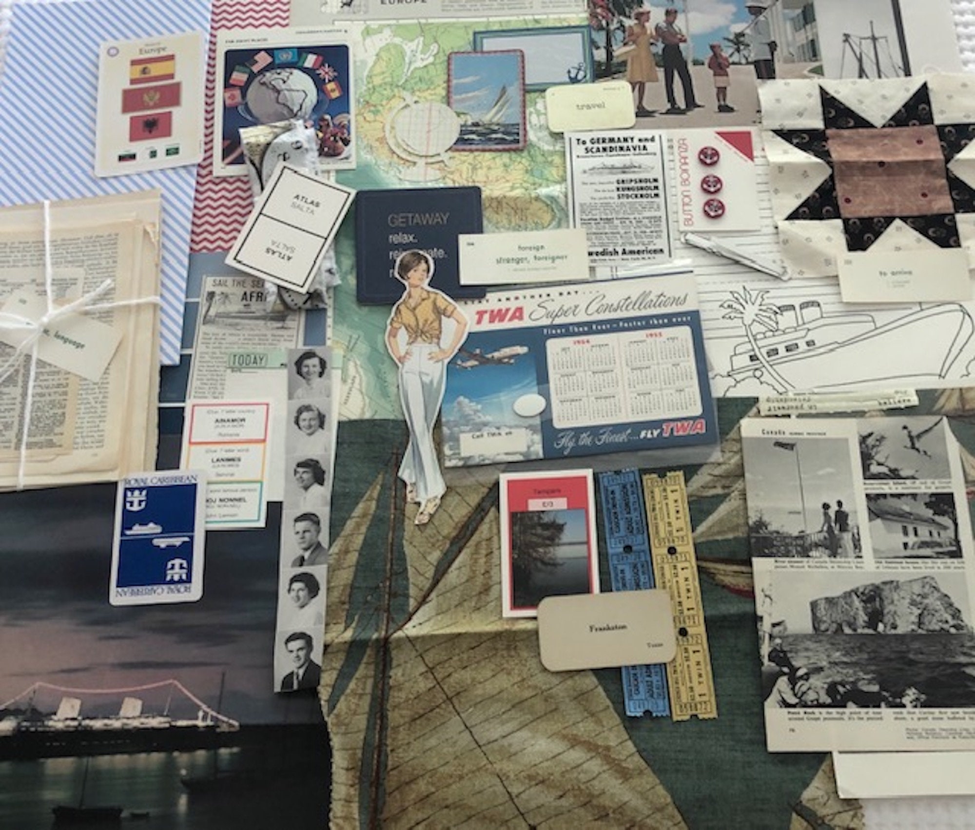 Cruise-themed Travel Ephemera Kit. Junk Journal - Etsy
