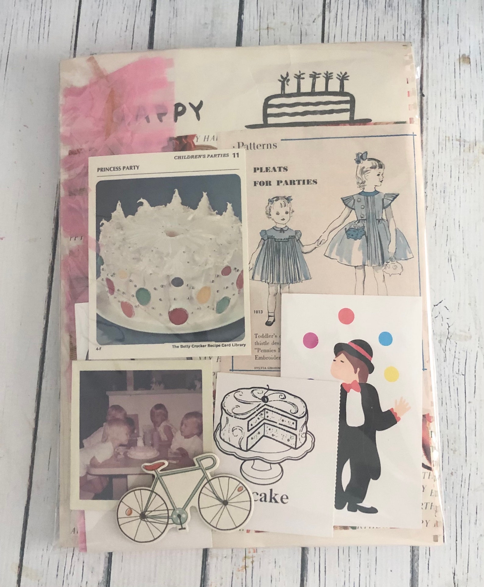 Vintage Happy Birthday Ephemera Kits Paper-crafting Kit Mixed - Etsy