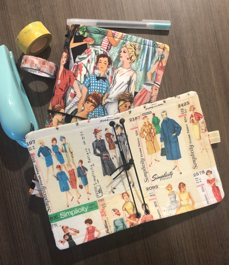 Traveler's Notebooks Fabric Journal Cover Vintage Pattern | Etsy