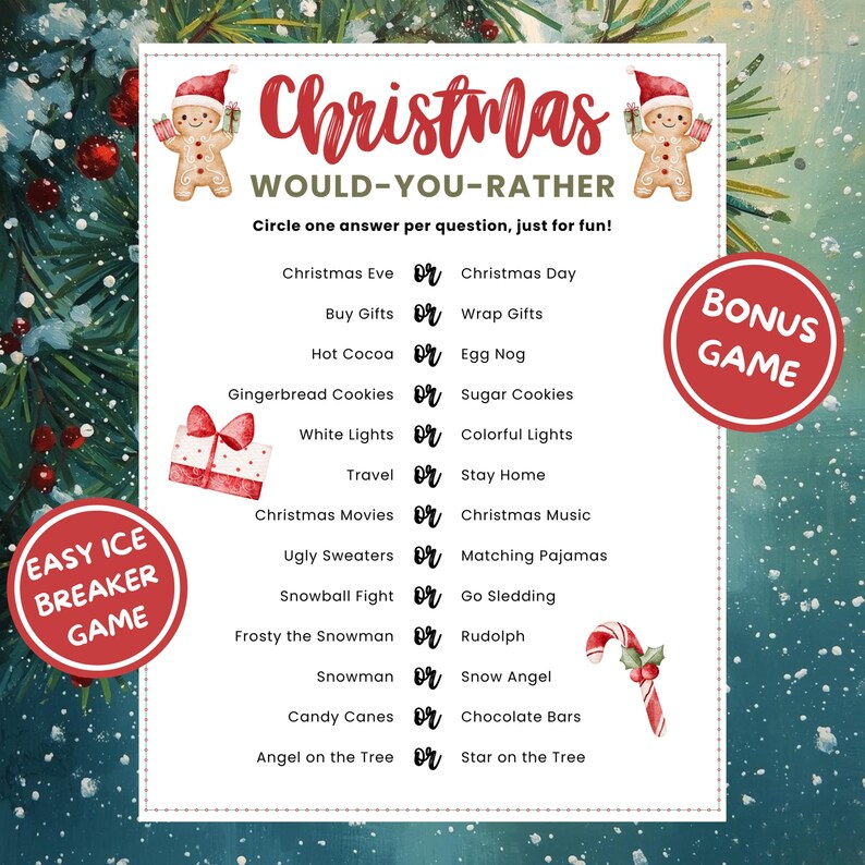 Christmas Trivia Game | Holiday Trivia Printable | Christmas Eve Would ...