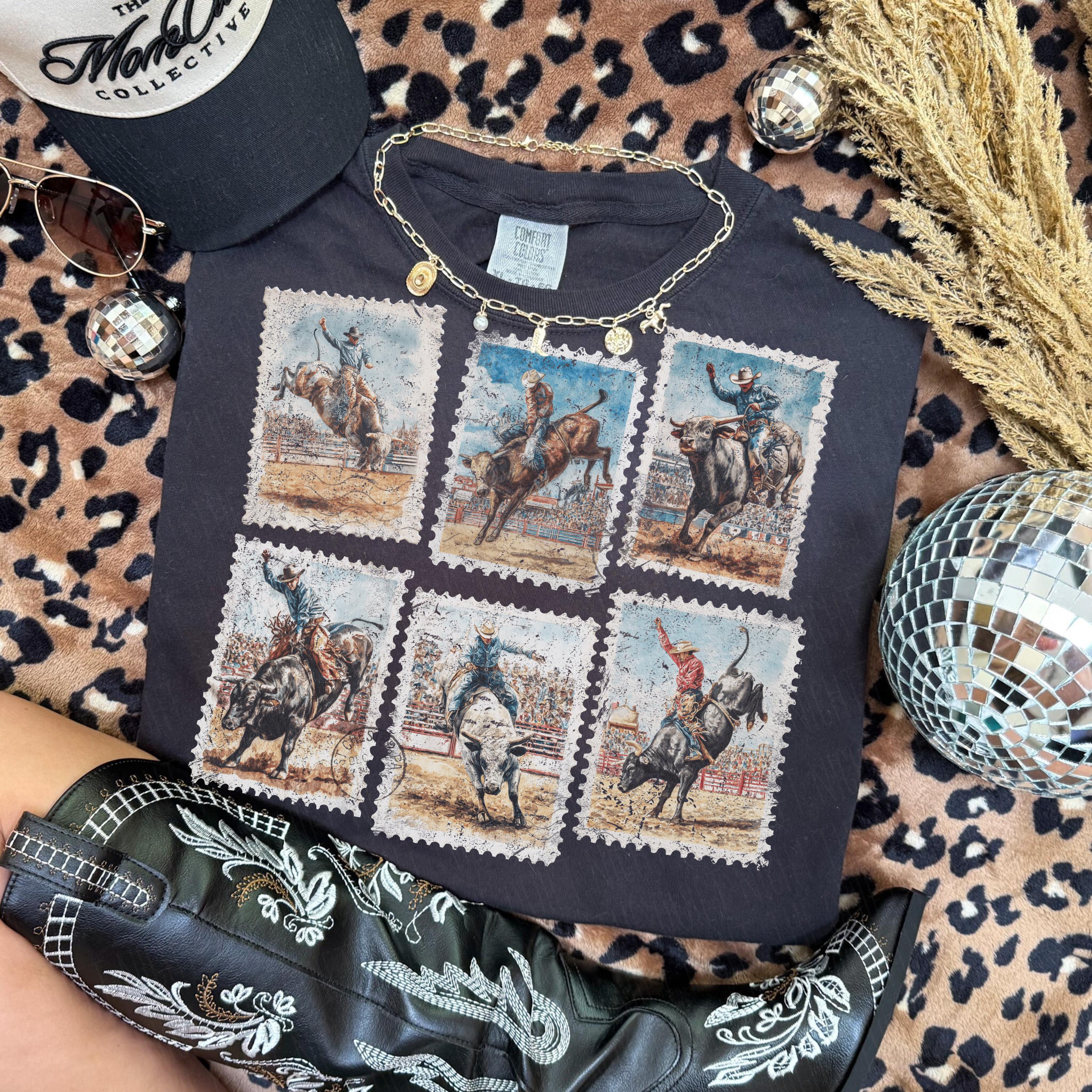 Bucking Bull PNG | Rodeo Graphics | Retro Rodeo PNG | Cowboy Graphics ...