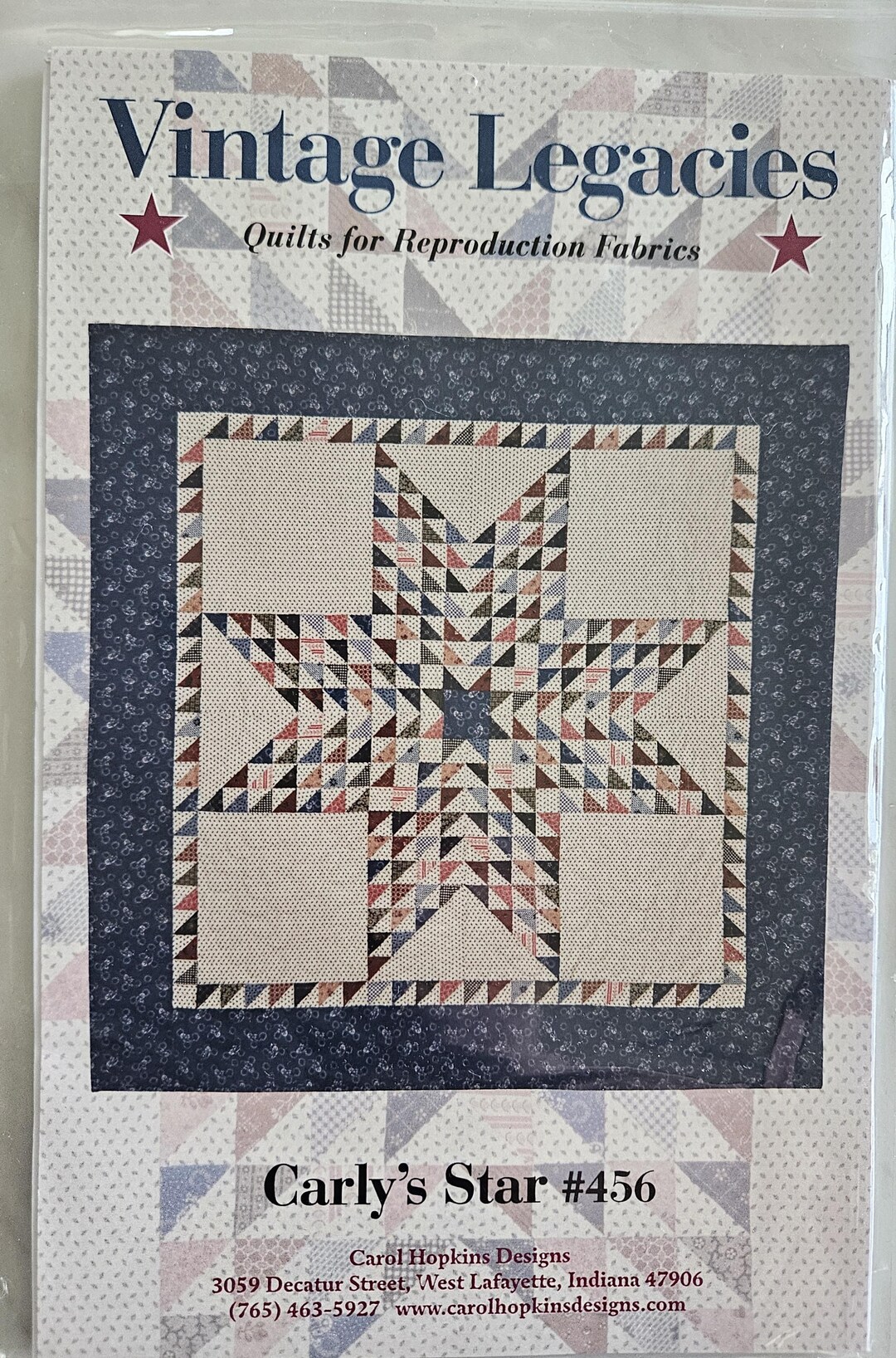 Carol Hopkins Designs - Carly's Star Quilt Pattern #456 - Etsy