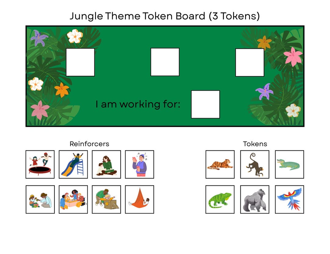 Jungle Theme Token Board - Etsy