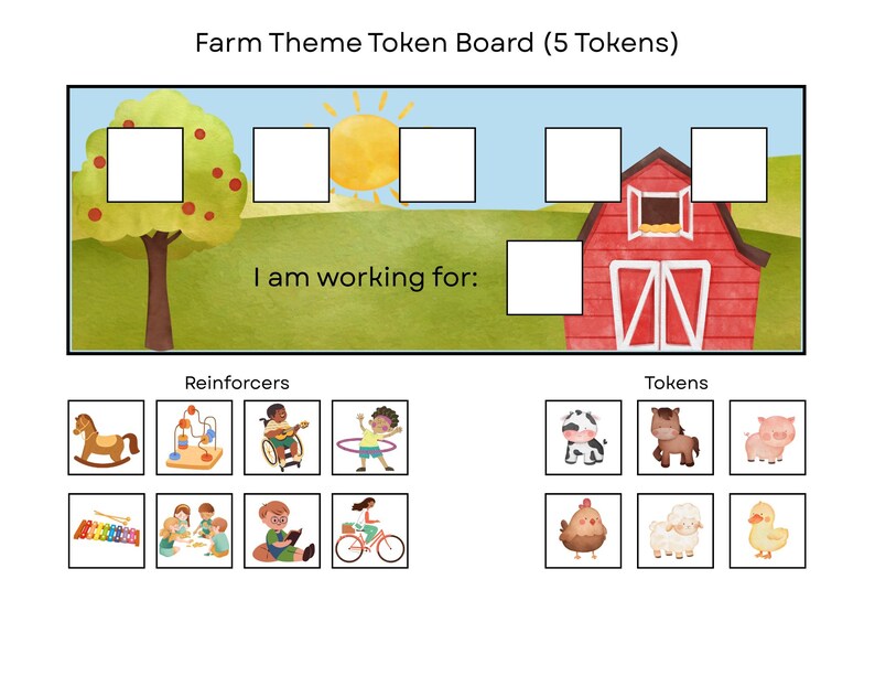 Farm Themed Token Board - Etsy