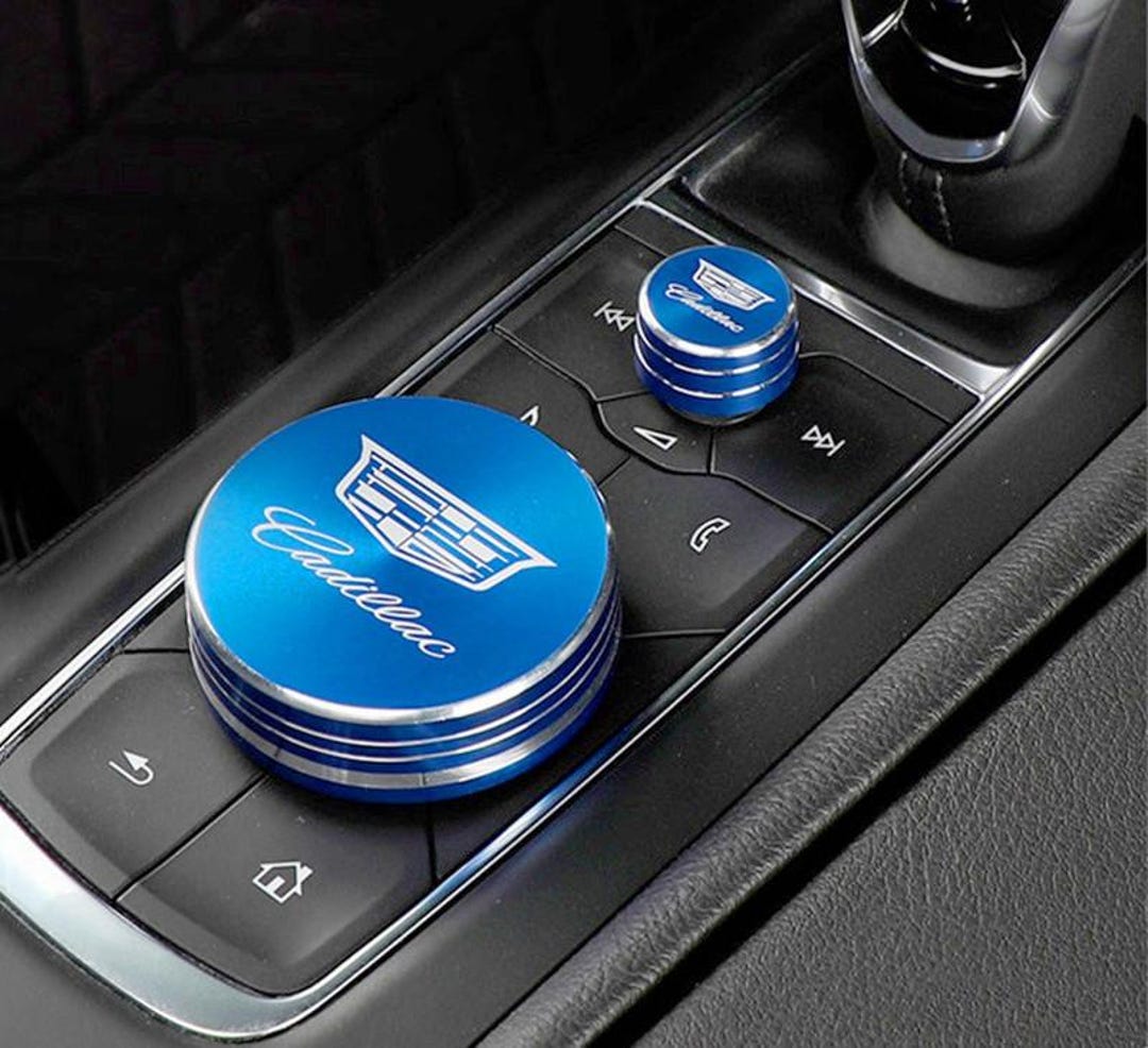 Blue Center Console Multimedia Navigation Knob Cover for Cadillac – 5cm ...