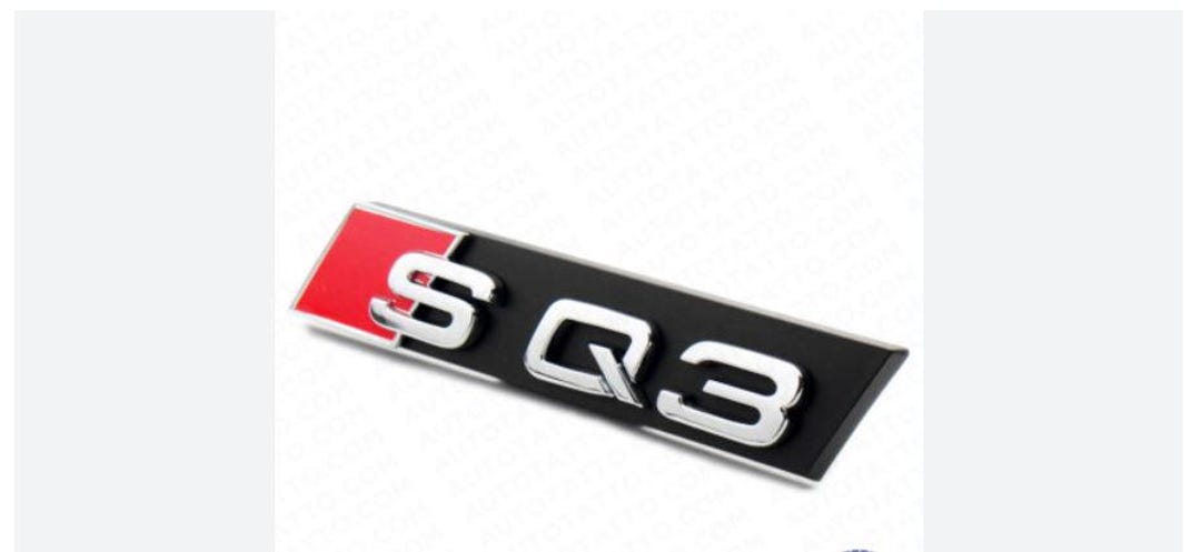 Chrome Audi SQ3 Grille Emblem Badge – Front Hood SQ 3 Logo for Audi Q3 ...