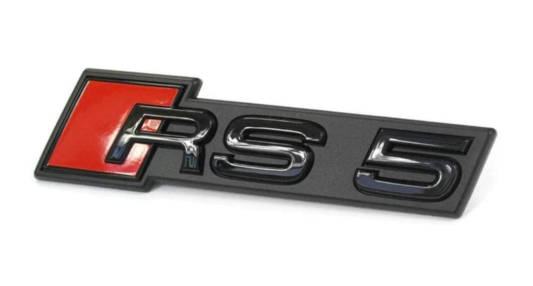 Gloss Black Audi RS5 Grille Emblem Badge | Custom RS5 Front Grill Logo ...
