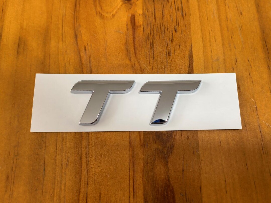 Chrome Audi TT Rear Trunk Emblem Old Style 3x9cm - Premium Quality Car ...