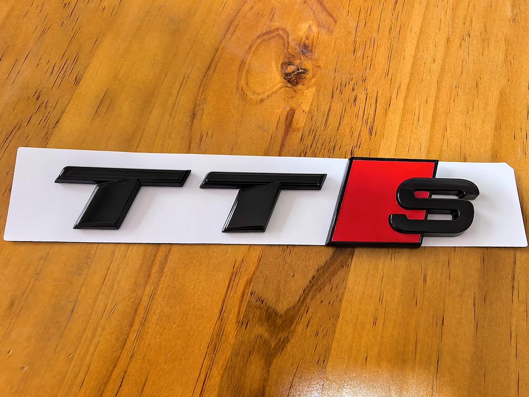 Gloss Black Audi TT S Rear Trunk Emblem New Style Premium Black Badge ...