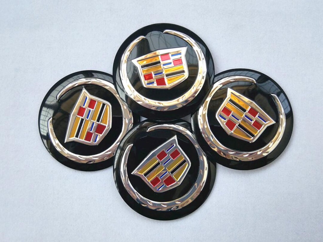 Set of 4 Black Wheel Center Stickers 56MM for Cadillac - Etsy