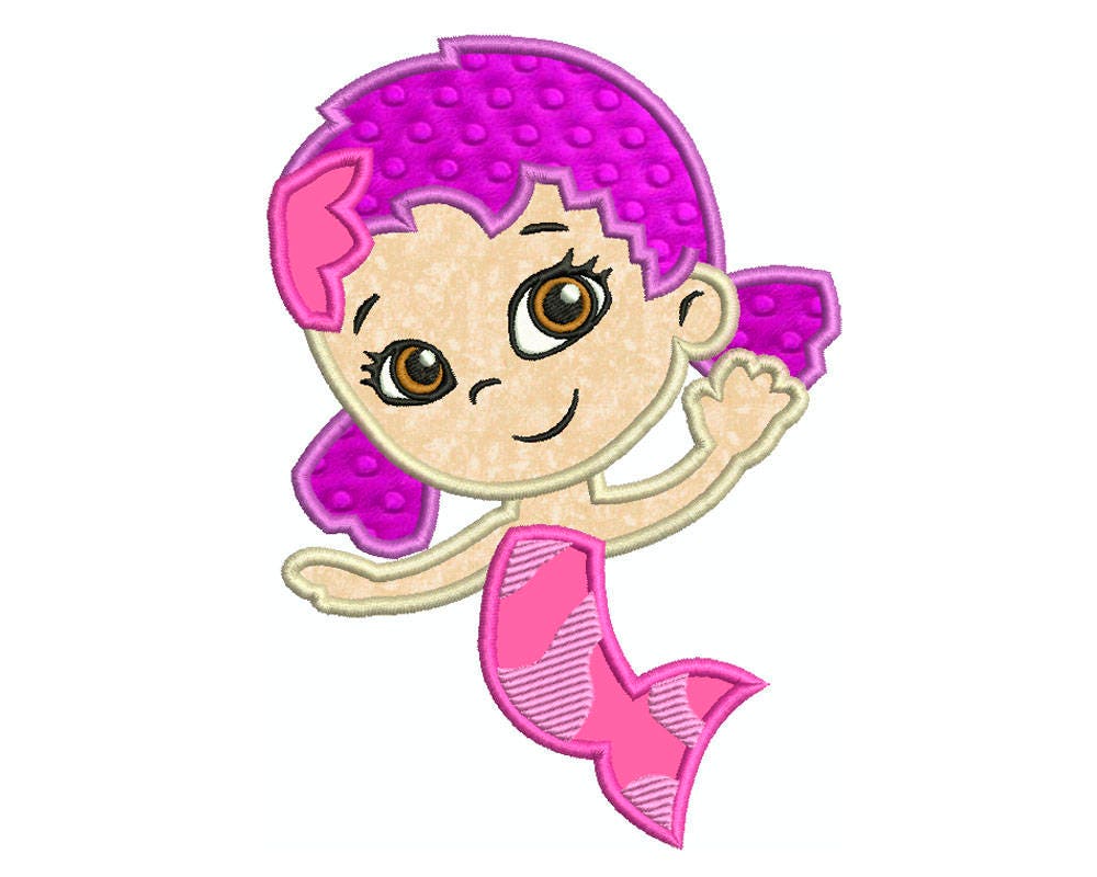 Bubble Guppies Oona Machine Applique Embroidery Instant Etsy