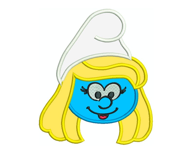 SMURFS Machine Applique Embroidery 10 Patterns in 4 Sizes | Etsy