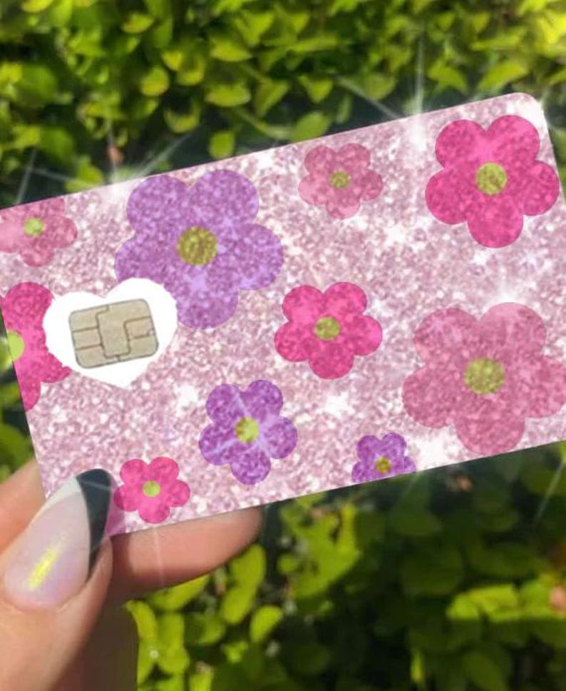 Ultra Bling Glitter Credit Card Skin, Reflective Decal Debit Credit ...
