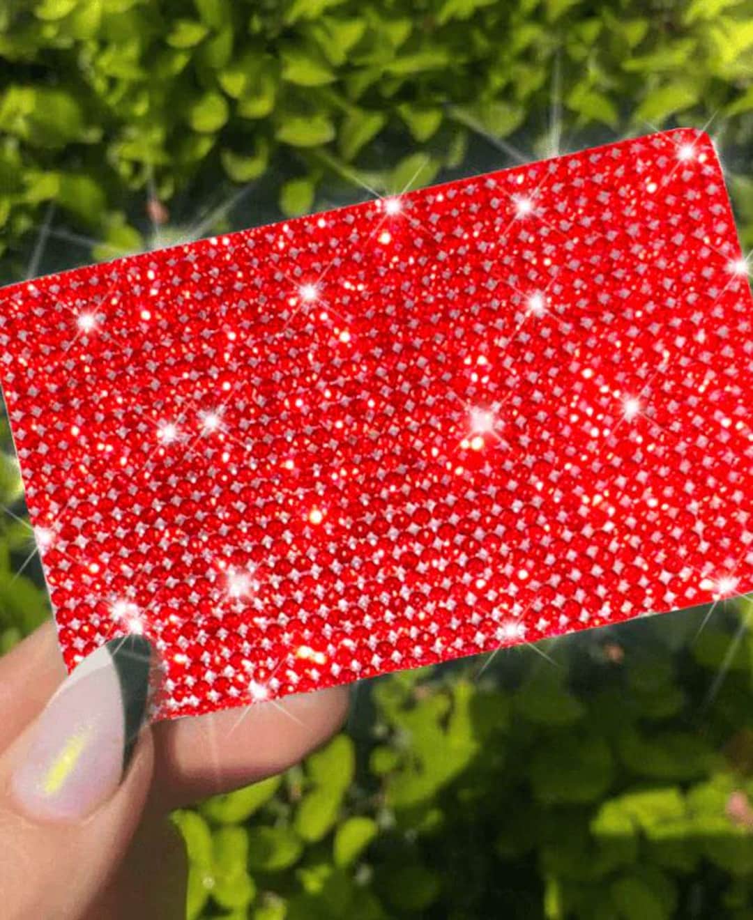 Ultra Bright Rhinestone Skin Debit Credit Card, Back Information, Cover ...