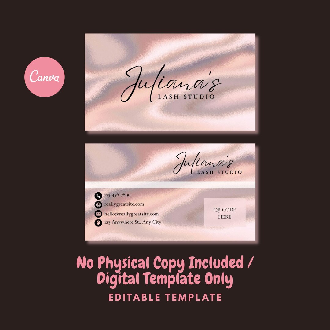 Rose Gold Lash Business Card Template | Luxury Eyelash Extension ...