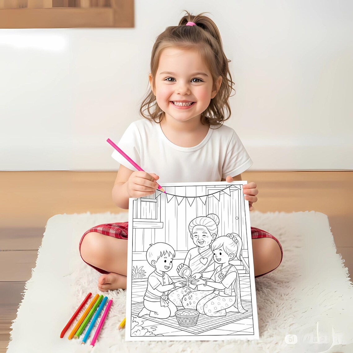 Songkran Coloring Book | Thai New Year Festival | Digital Download ...