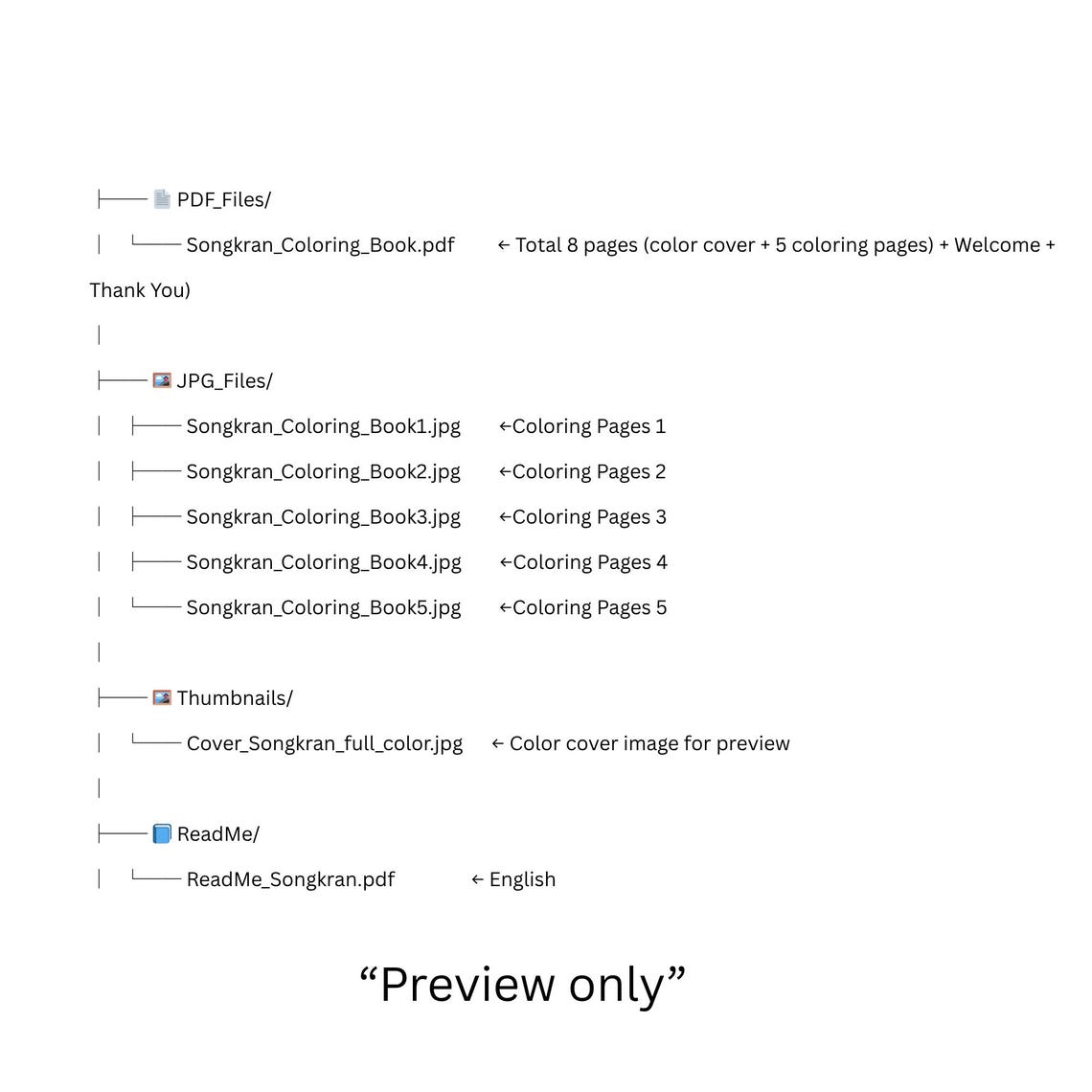 Songkran Coloring Book | Thai New Year Festival | Digital Download ...