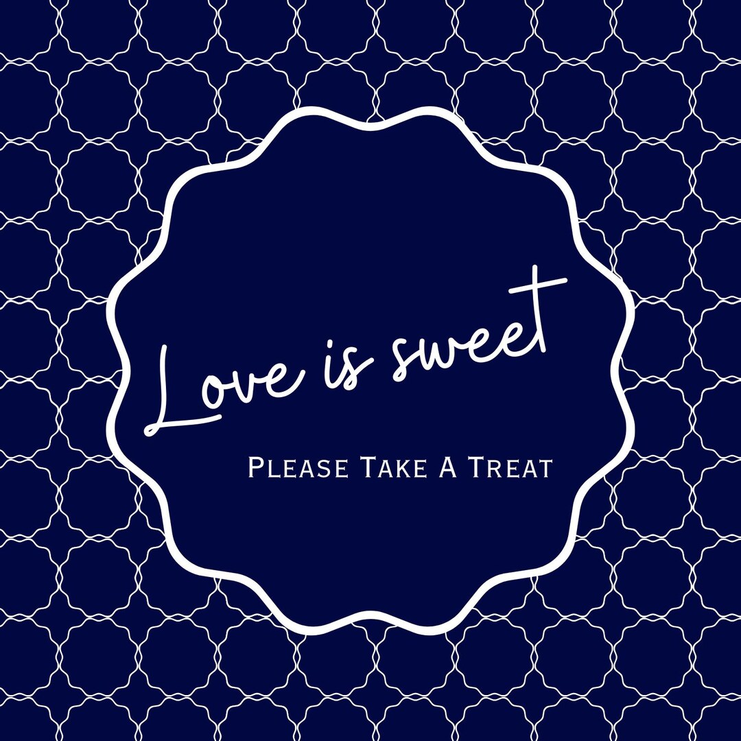 Sweet Template in Canva Blue Medium Medallion - Etsy