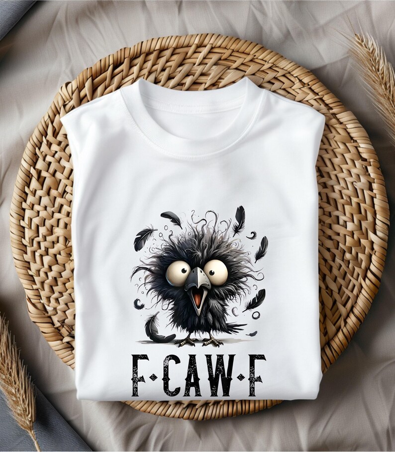 Funny Bird Meme T-shirt – F Caw F Crow Shirt, Sarcastic Animal Graphic ...