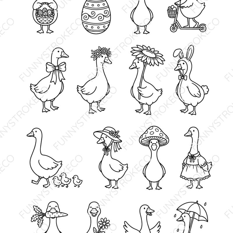 Easter Bunny With Goose Svg - Etsy