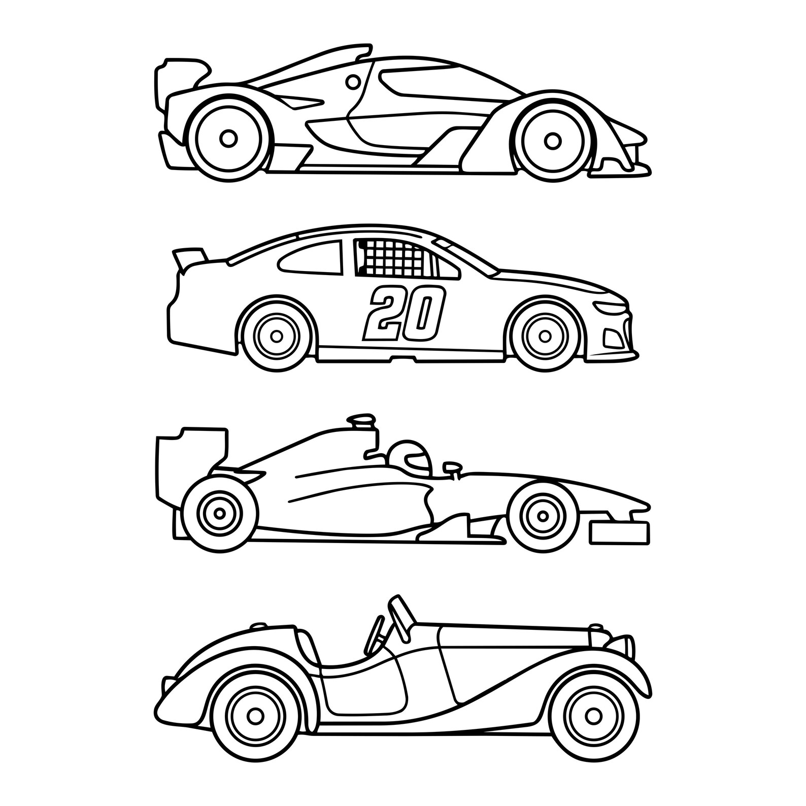 Race Car SVG Clipart Bundle | Formula, Stock, Rally & Vintage (digital ...