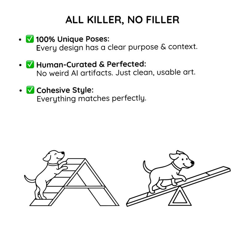 Dog Agility SVG Bundle | Training Course Clipart & Vectors (SVG, PNG ...